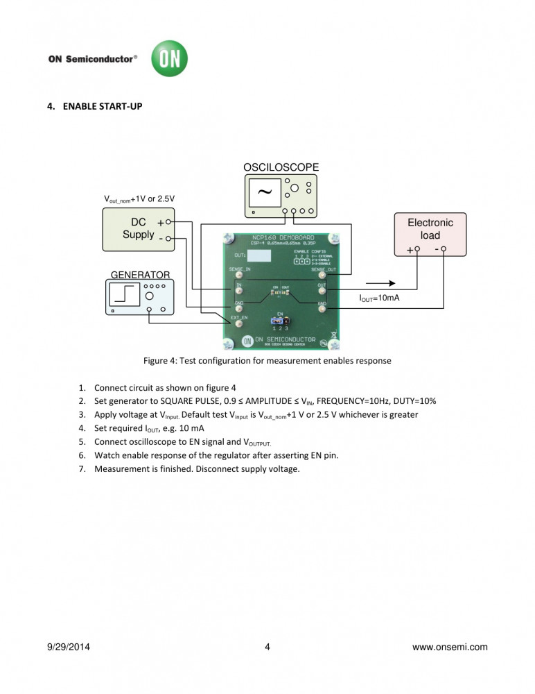 NCP160FCT2GEVB test procedure page 4