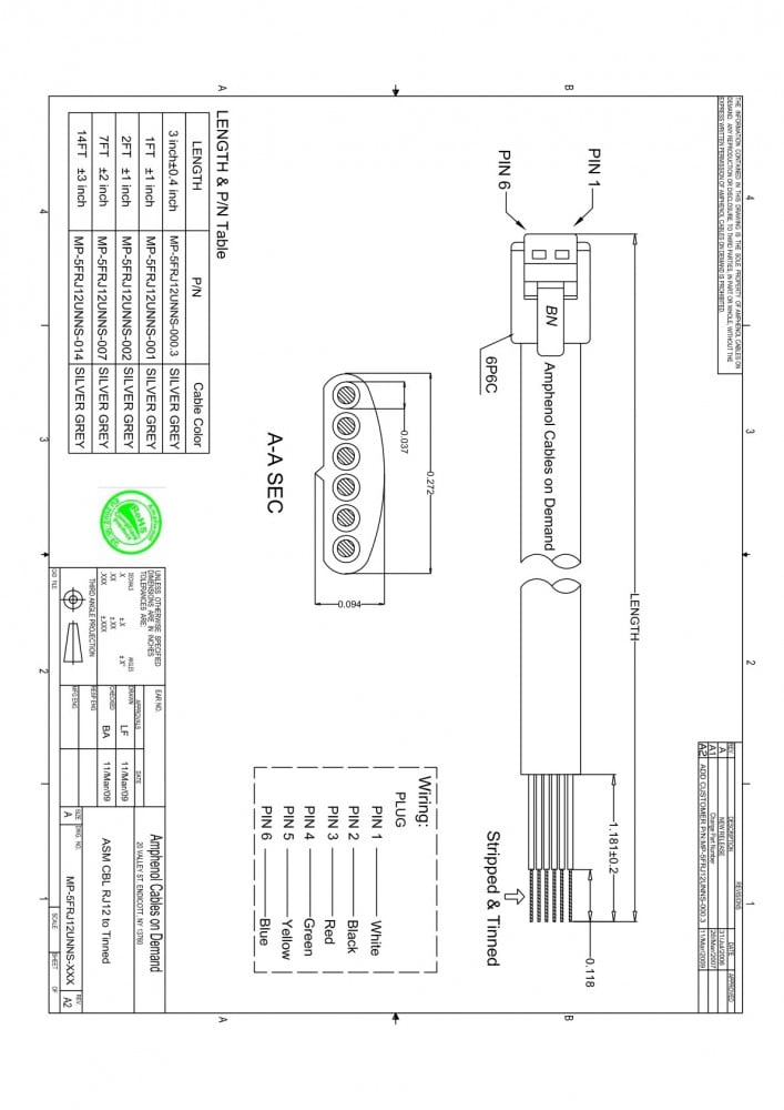 MP-5FRJ12UNNS-007 technical drawing preview