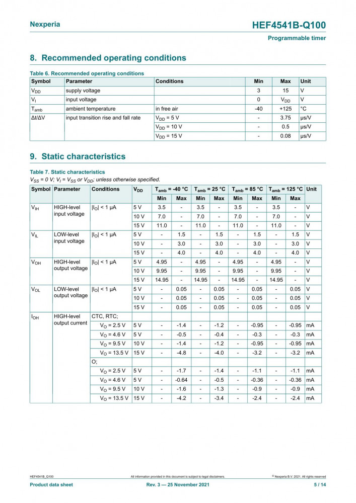 HEF4541BT-Q100Y datasheet page 5