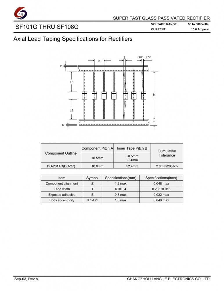 SF106G datasheet page 3