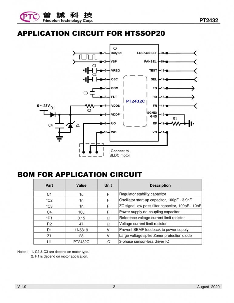 PT2432 technical document page 3