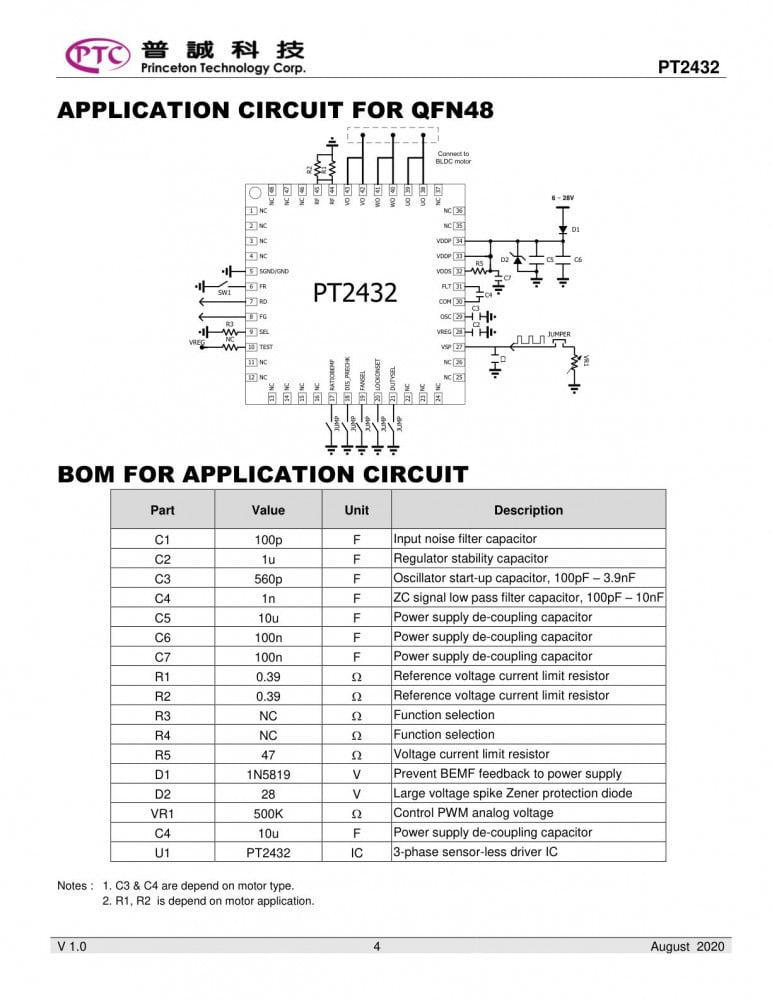 PT2432 technical document page 4
