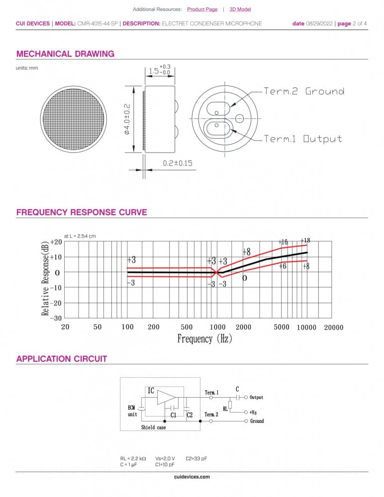 CMR-4015-44-SP technical document page 2