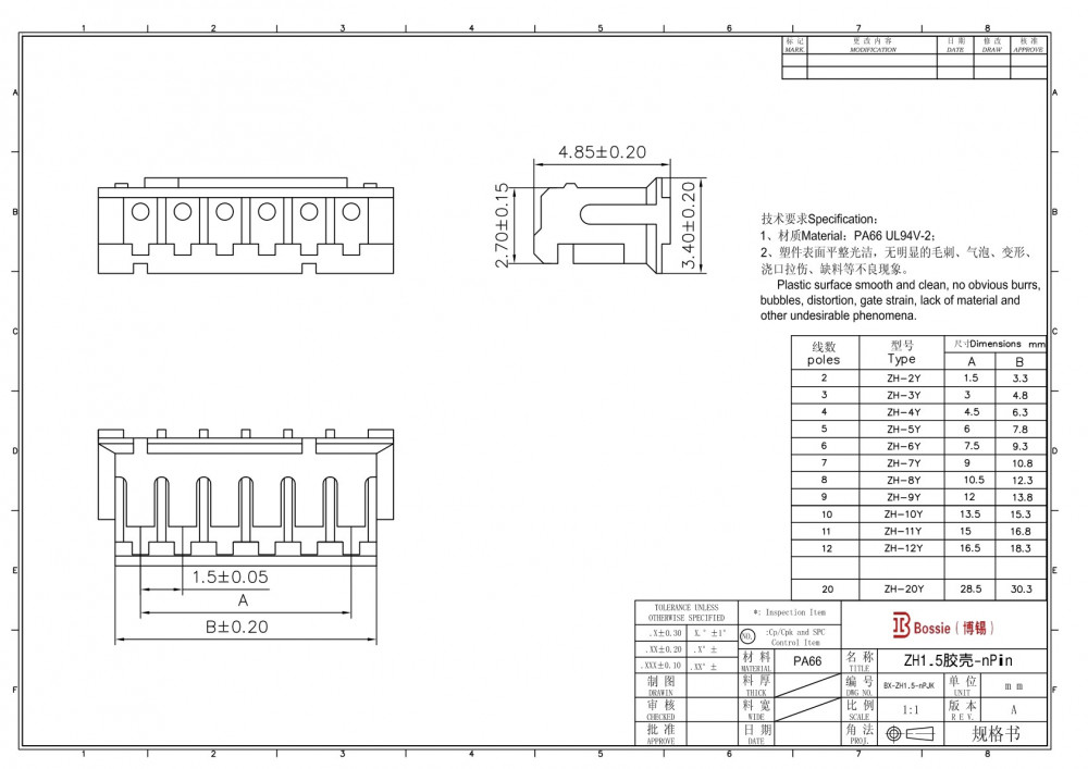 BX-ZH1.5-14PJK technical document preview