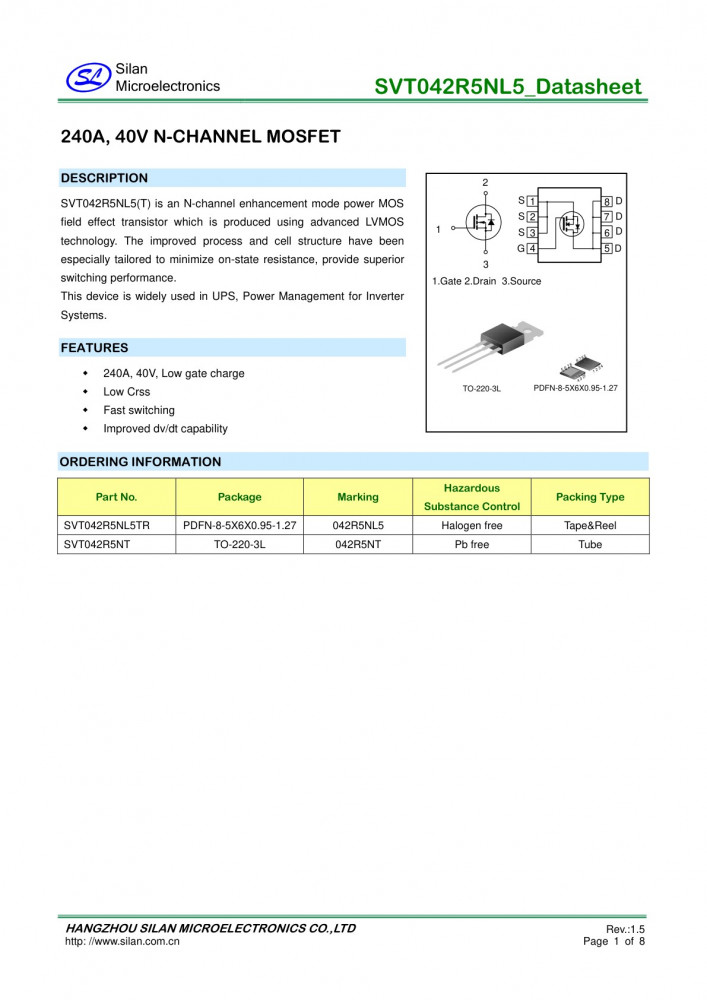 SVT042R5NT datasheet page 1