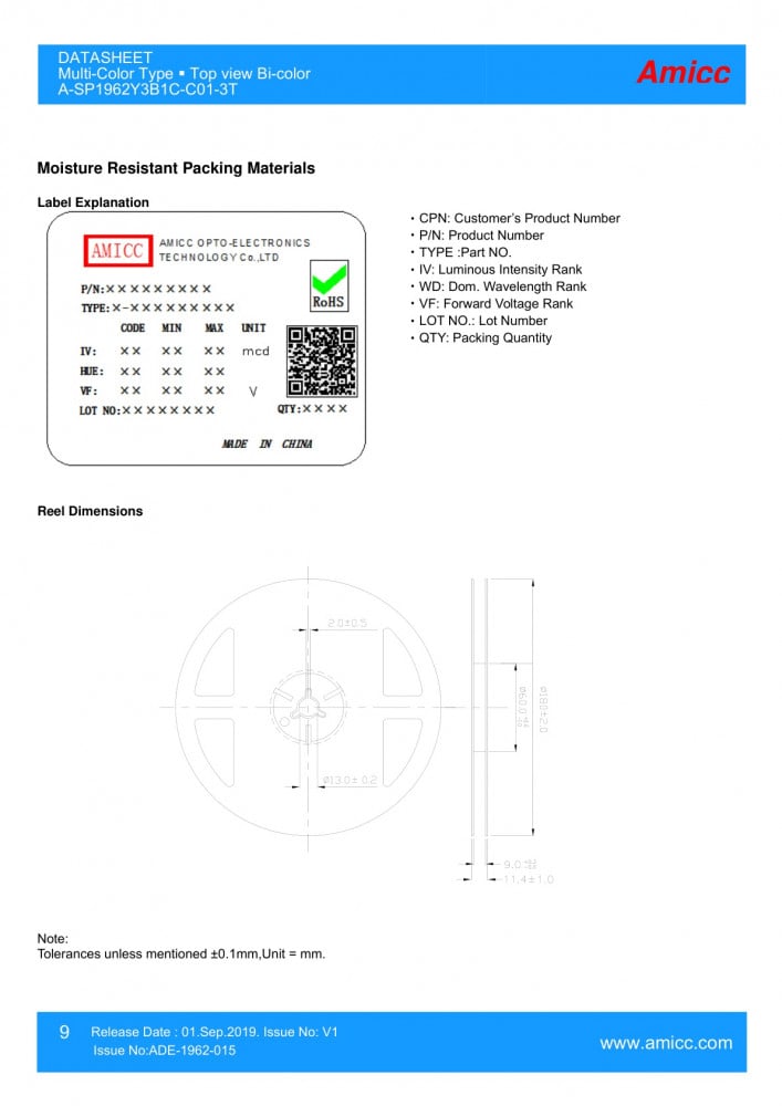 A-SP1962Y3B1C-C01-3T datasheet page 9