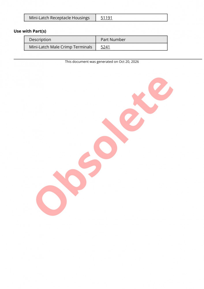 MOLEX 29110052 document image, page 3