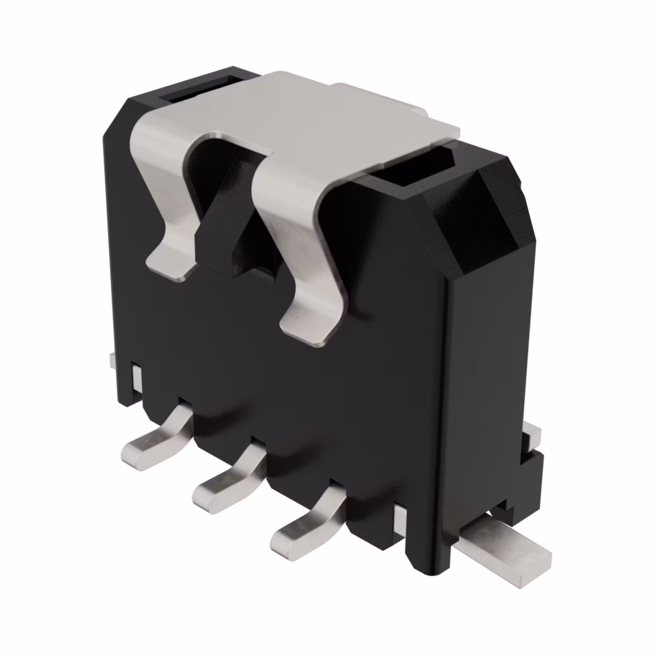 Micro-Fit+ Vertical Header, Surface Mount, 3.00mm Pitch, Single Row, 3 Circuits, 0.38µm Gold (Au) Plating, Glow-Wire Capable, Solder Nail, Black, Tape and Reel for sale