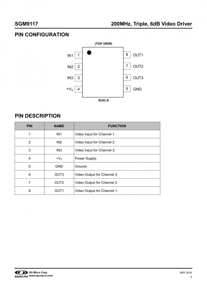 SGM9117 datasheet page 3