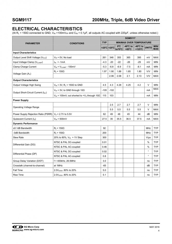 SGM9117 datasheet page 4