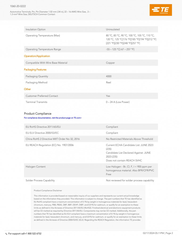 1060-20-0222 technical document page 2