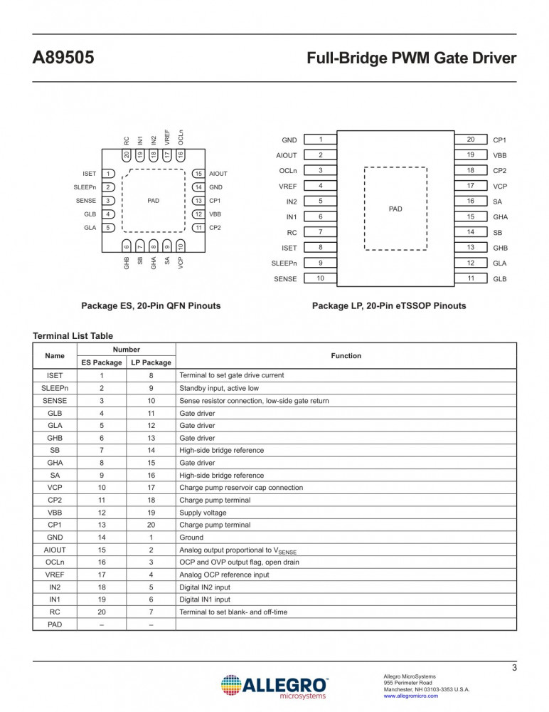 A89505 datasheet page 3