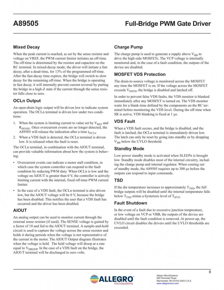 A89505 datasheet page 8