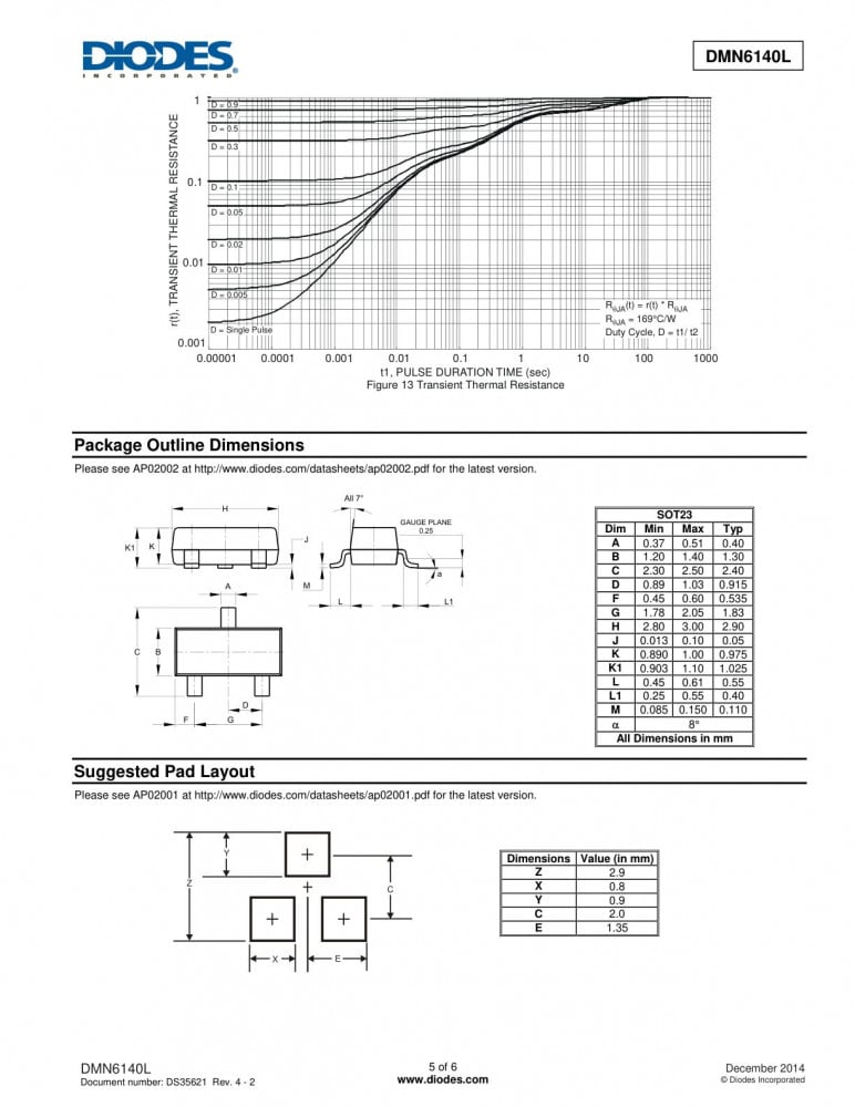 DMN6140L-7 datasheet page 5