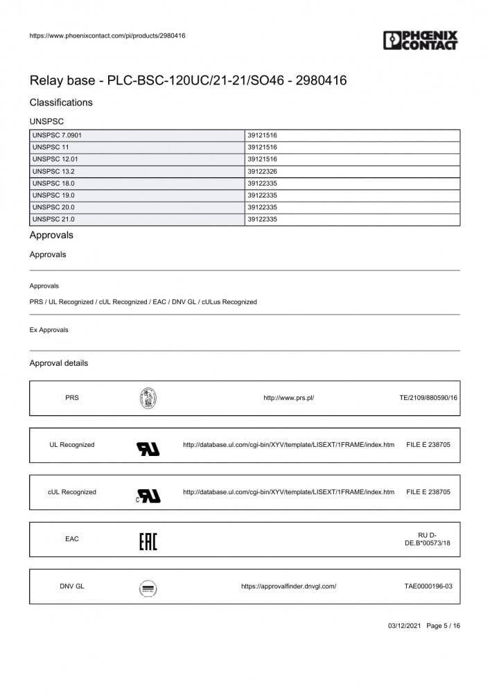 Phoenix Contact 2980416 technical document page 5