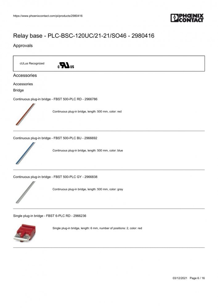 Phoenix Contact 2980416 technical document page 6