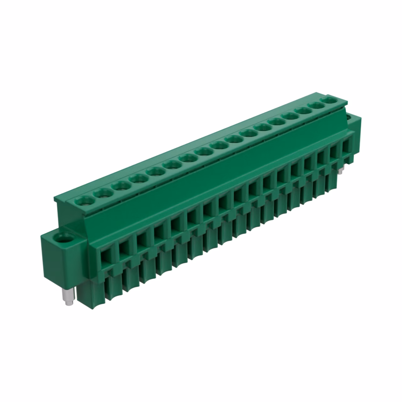 3.81mm Pitch Eurostyle Vertical Plug, with Retention Screws and Standard  Imprinting, Rear Wire Entry, Green Housing, 17 Circuits for sale