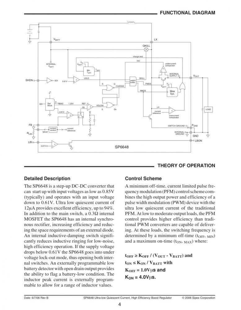 SP6648 datasheet page 4