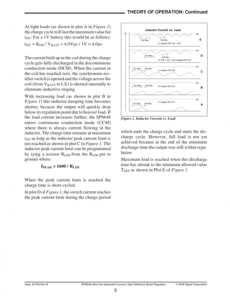 SP6648 datasheet page 5