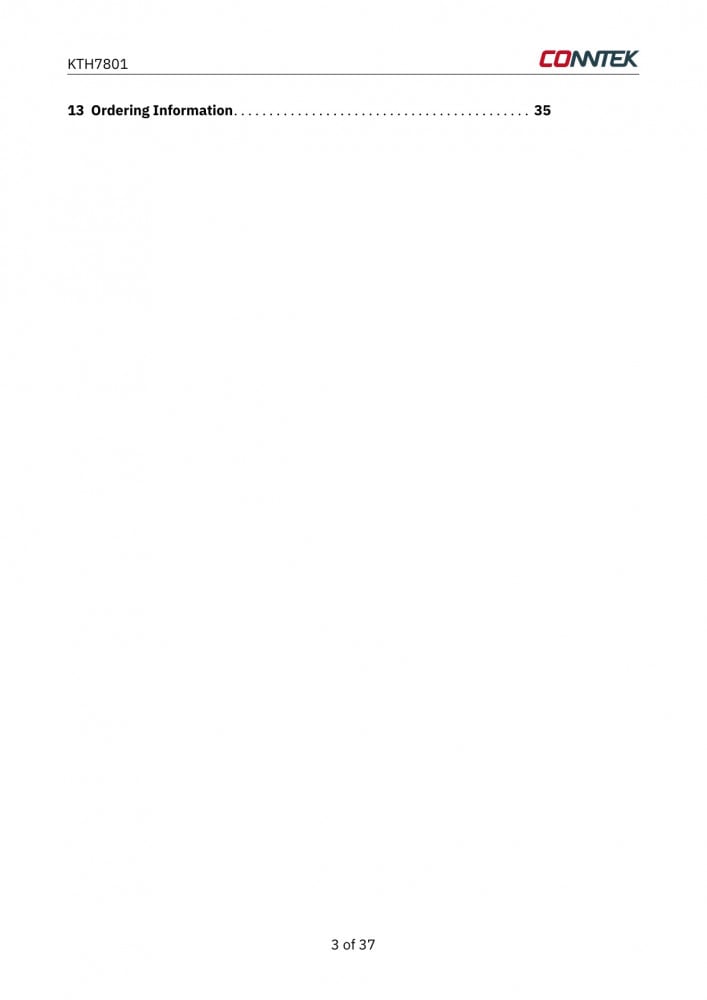 KTH7801 datasheet page 3