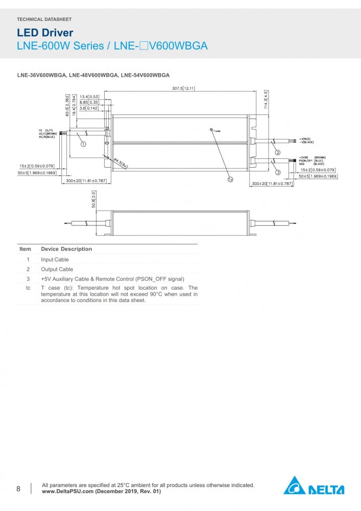 DELTA LNE-36V600WBGA datasheet page 8