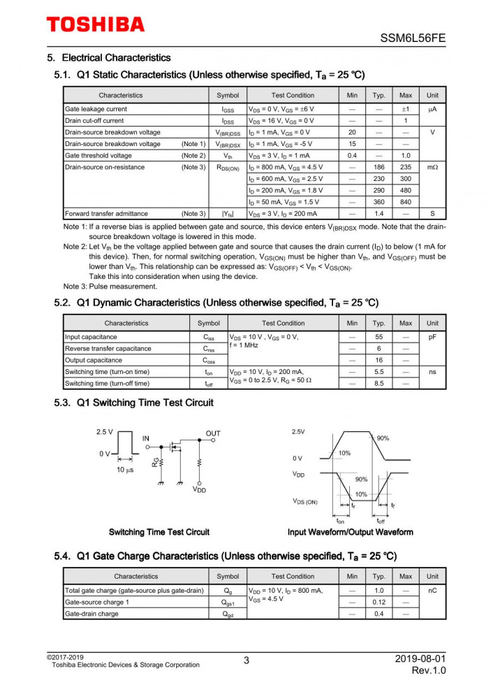 SSM6L56FE,LM datasheet page 3