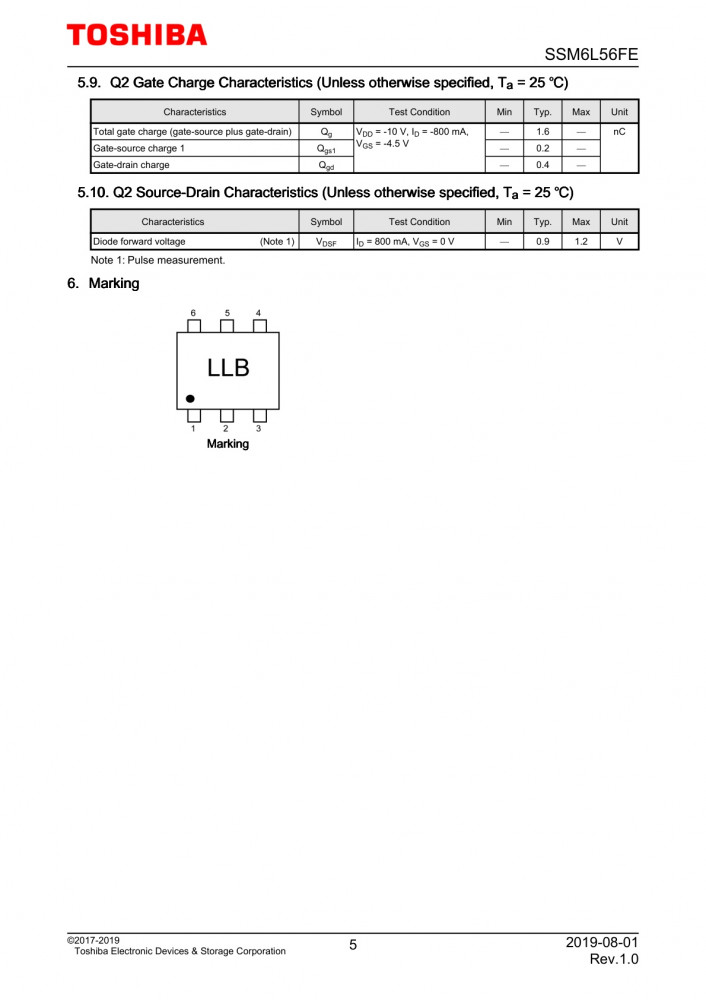 SSM6L56FE,LM datasheet page 5