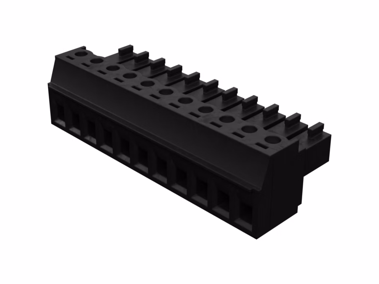 3.81mm Pitch Eurostyle Horizontal Plug, with Reverse Imprinting, Gold (Au) Plated, Black, 11 Circuits for sale