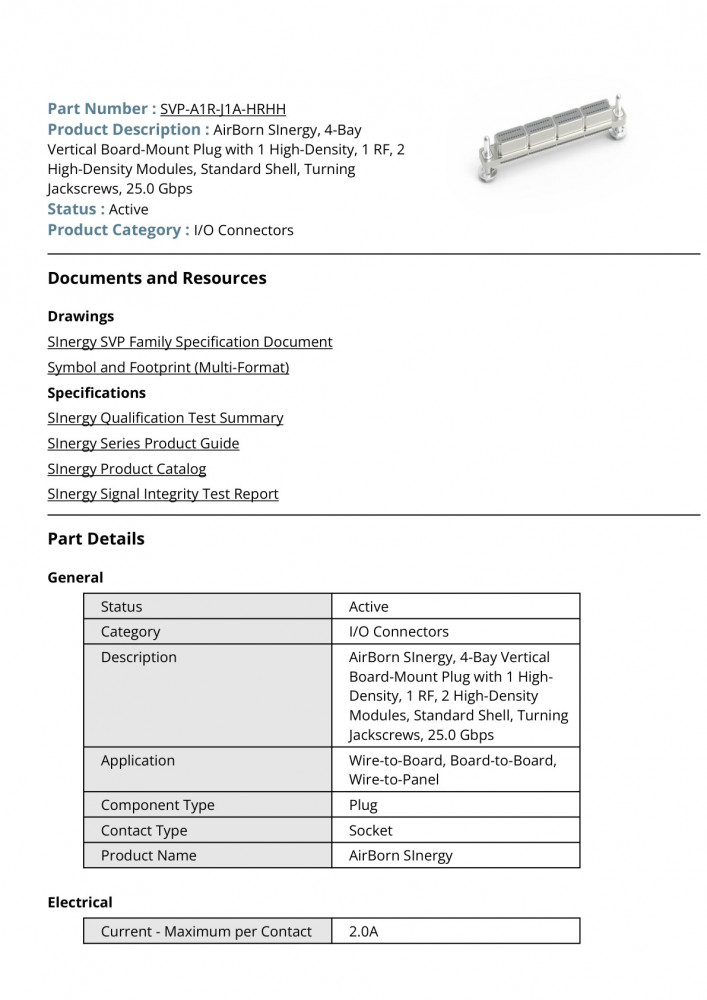 SVP-A1R-J1A-HRHH technical document visual, page 1