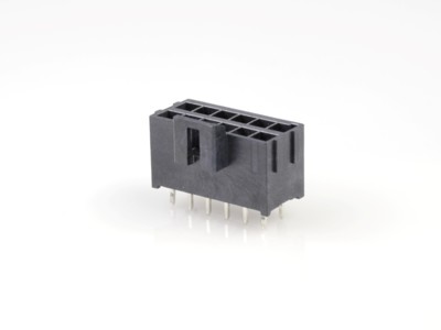 Ultra-Fit Vertical Header, 3.50mm Pitch, Dual Row, 12 Circuits, with Kinked Pins, 0.76µm Gold (Au) Plating, Natural, Glow-Wire Capable, Tray