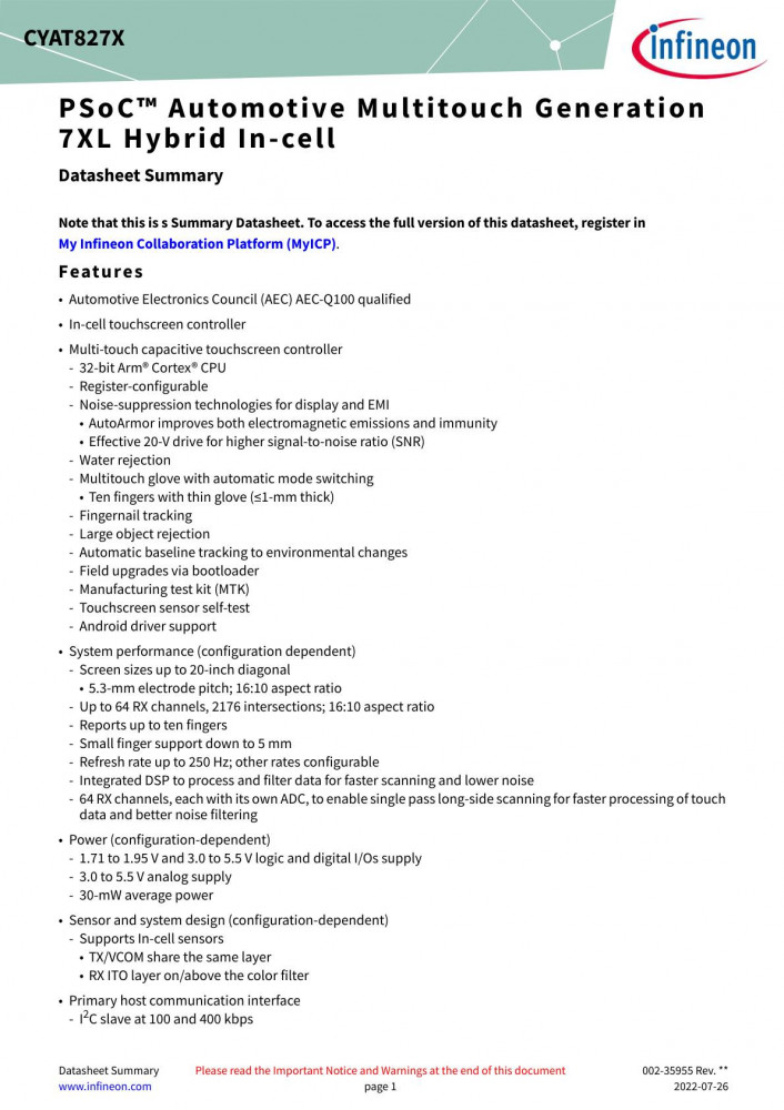 CYAT827AZS59-2200A technical document page 1