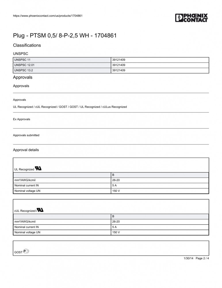 Phoenix Contact 1704861 product documentation page 2