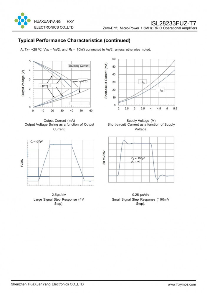 ISL28233FUZ-T7 datasheet page 6