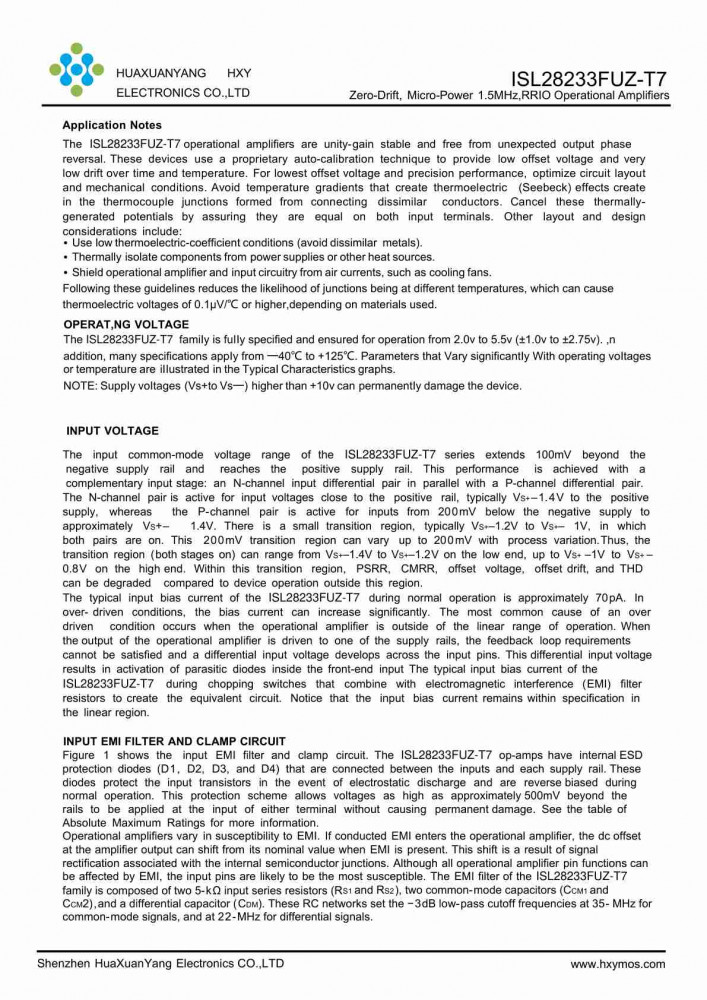 ISL28233FUZ-T7 datasheet page 7
