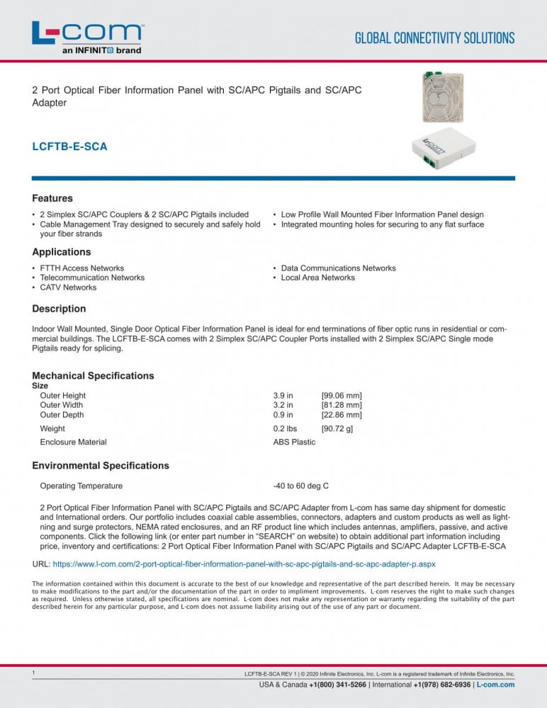 LCFTB-E-SCA technical document page 1