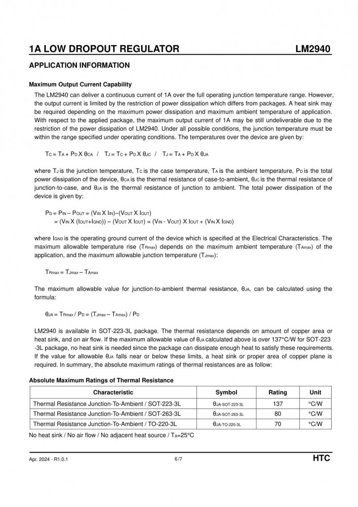 LM2940 datasheet page 6