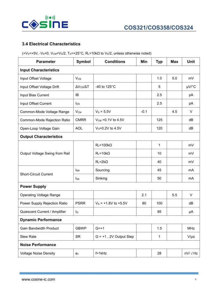 COS358 datasheet page 4