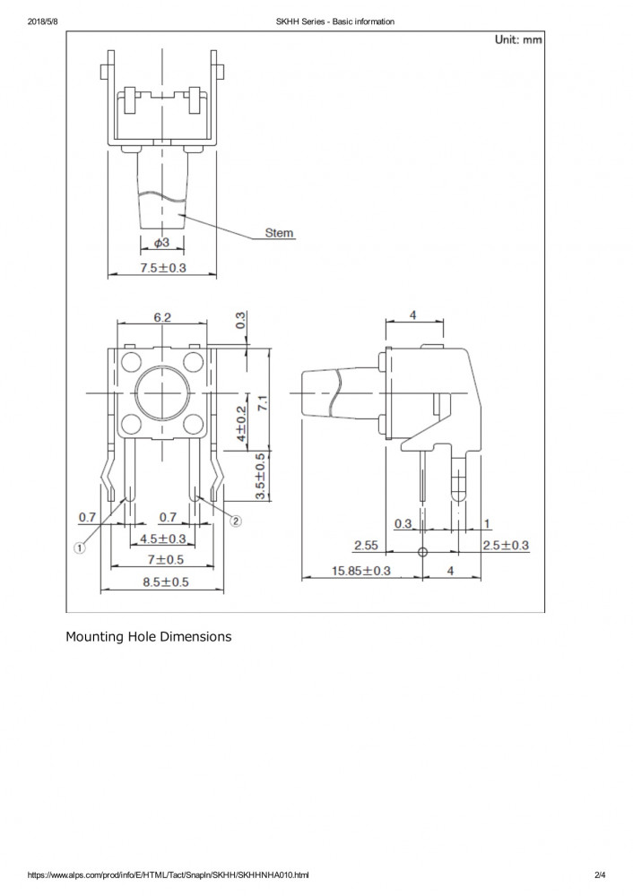 SKHHNHA010 technical drawing page 2