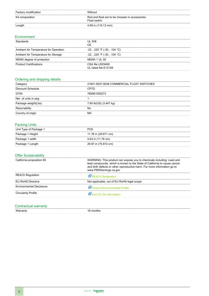 9038DG10 technical document page 2
