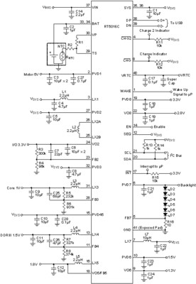 RT5016C - I2C  Programmable Multi-Channel PMU with Battery Charger for CMOS DSC/DV for sale