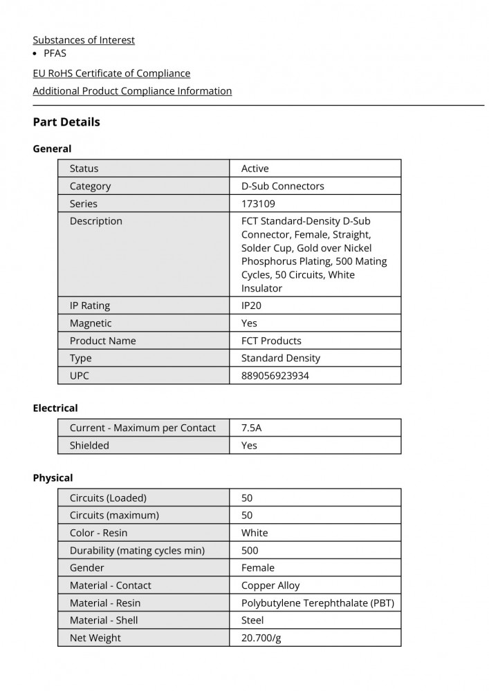 MOLEX 1731090314 technical document page 2