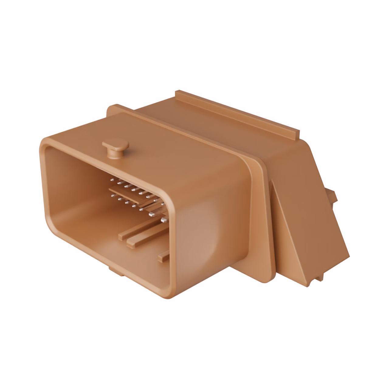 2.50mm, 3.50mm CMC Header, Right-Angle, 28 Position, 1 Port, Brown, Peg,  Lead-Free for sale