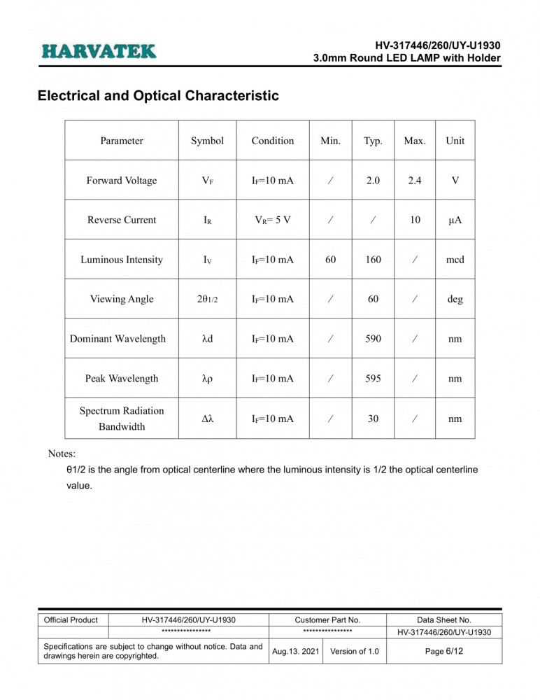 HV-317446-260-UY-U1930 datasheet page 6