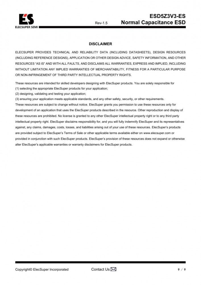 ESD5Z3V3-ES datasheet page 9