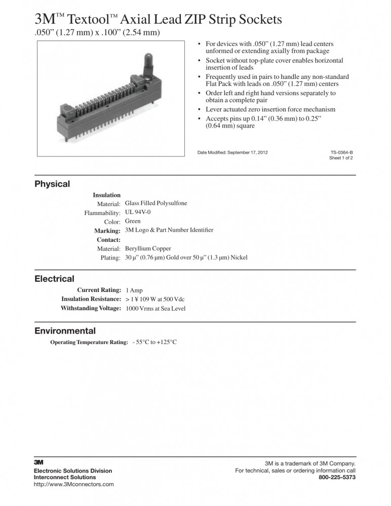 3M TS-0364 technical document page 1