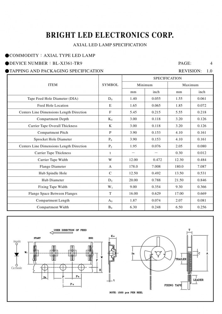 BL-XJ361-TR9 datasheet page 4