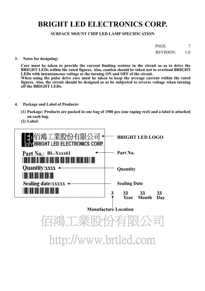 BL-XJ361-TR9 datasheet page 7