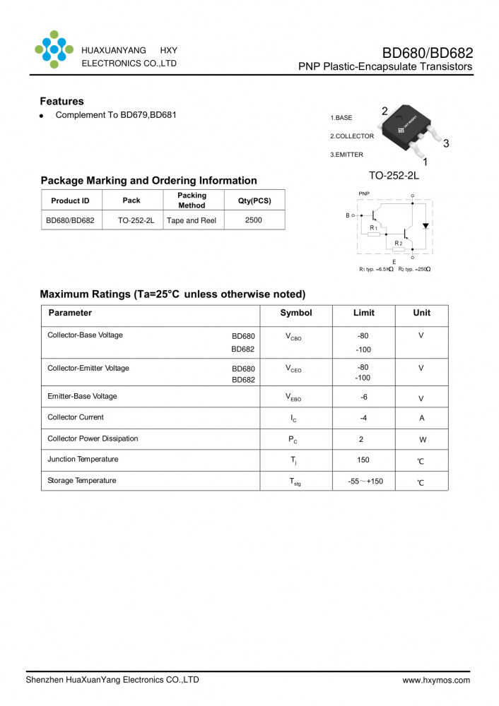 BD682 technical document page 1