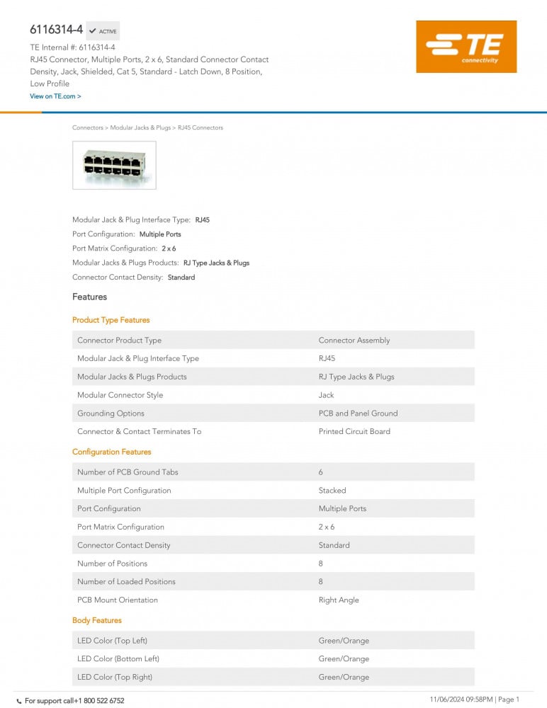 6116314-4 technical document page 1