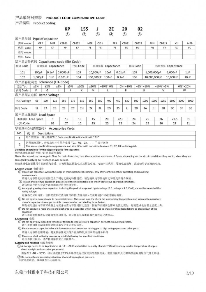 KYET specification page 3